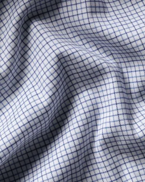 CHARLES TYRWHITT Non-iron Performance Check Slim Fit Shirt - Mid Blue