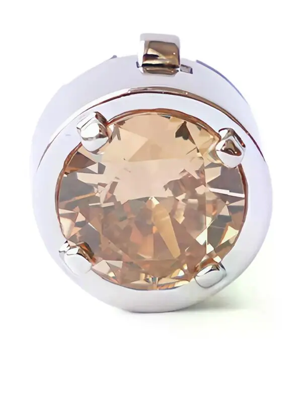 IZABEL DISPLAY Stone-embellished Gold-plated Button Cover - Silver