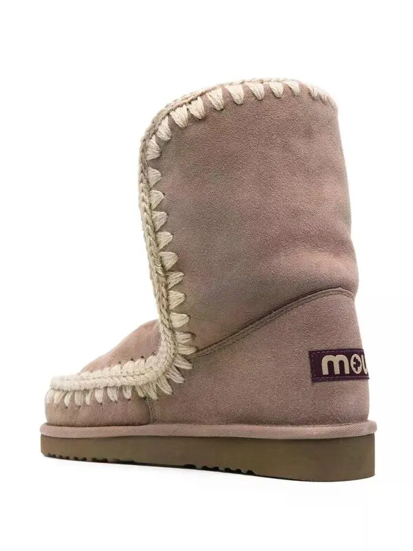 Mou Logo-patch Suede Boots