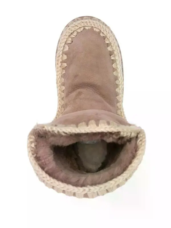 Mou Logo-patch Suede Boots