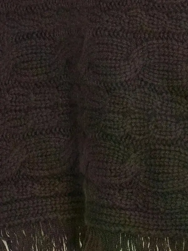 Guest In Residence Cable-knit Frayed Sweater