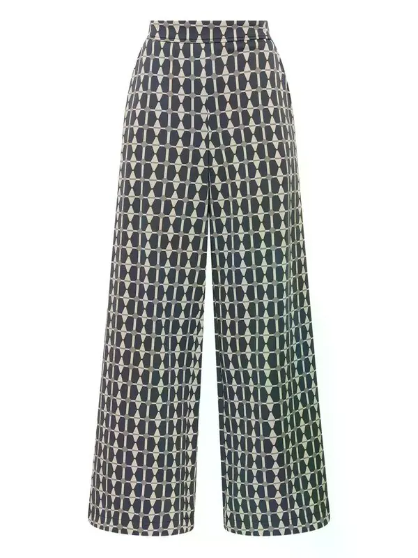 Malìparmi Geometric-pattern Trousers - Grey