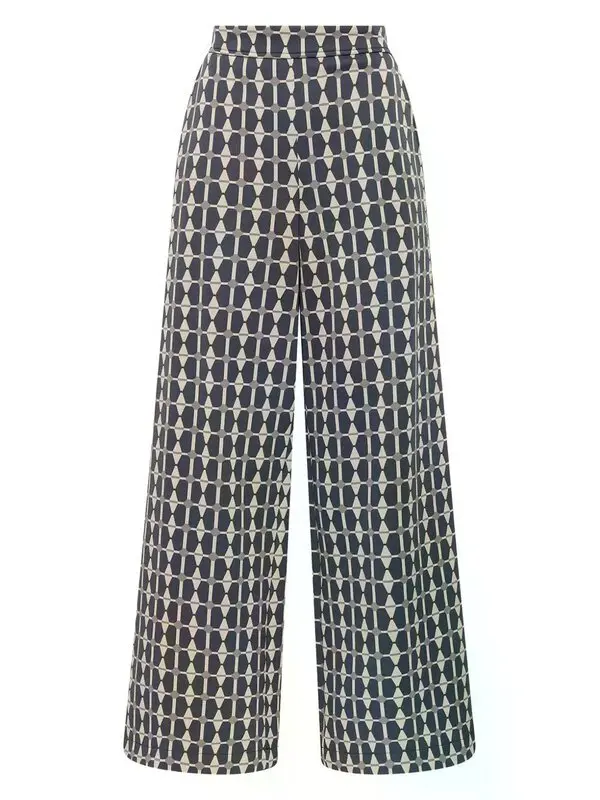 Malìparmi Geometric-pattern Trousers - Grey