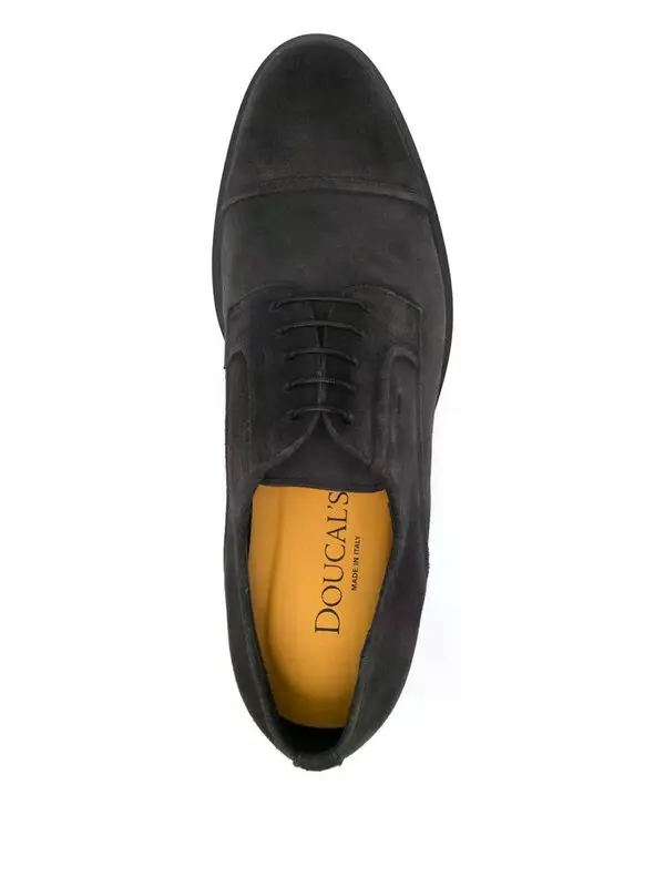 DOUCAL'S Suede Cap-toe Derby Shoes