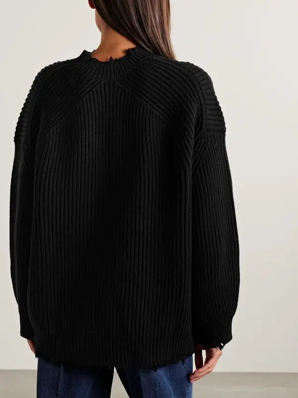 Simkhai Willa Distressed Wool Sweater
