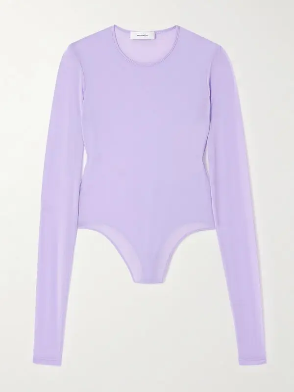 Wardrobe.NYC Stretch-jersey Bodysuit - Purple