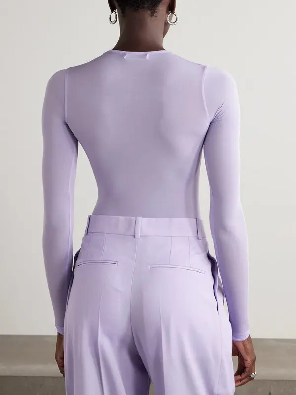 Wardrobe.NYC Stretch-jersey Bodysuit - Purple