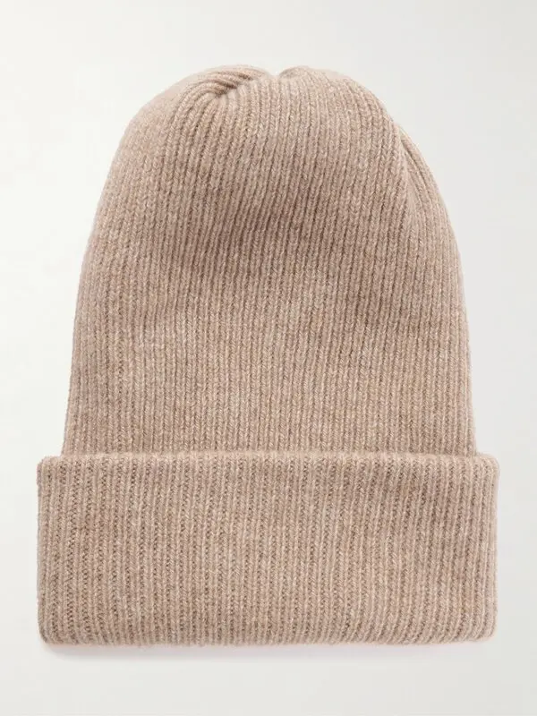 Suzie Kondi Bebe Ribbed Cashmere Beanie - Brown