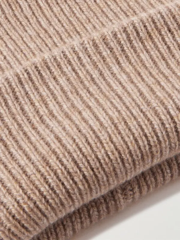 Suzie Kondi Bebe Ribbed Cashmere Beanie - Brown