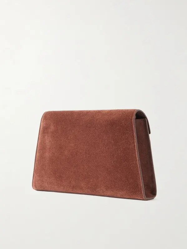 Savette Symmetry Suede Shoulder Bag - Brown