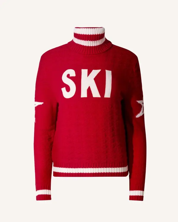 Perfect Moment Glacier Merino Wool Turtleneck Sweater
