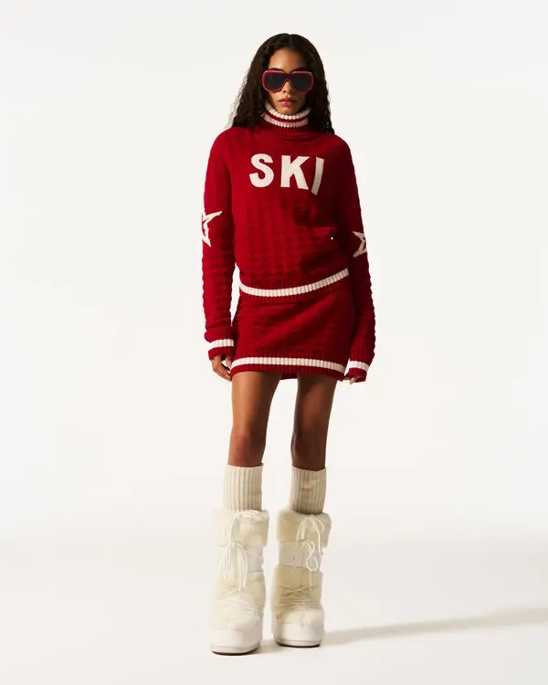 Perfect Moment Glacier Merino Wool Turtleneck Sweater
