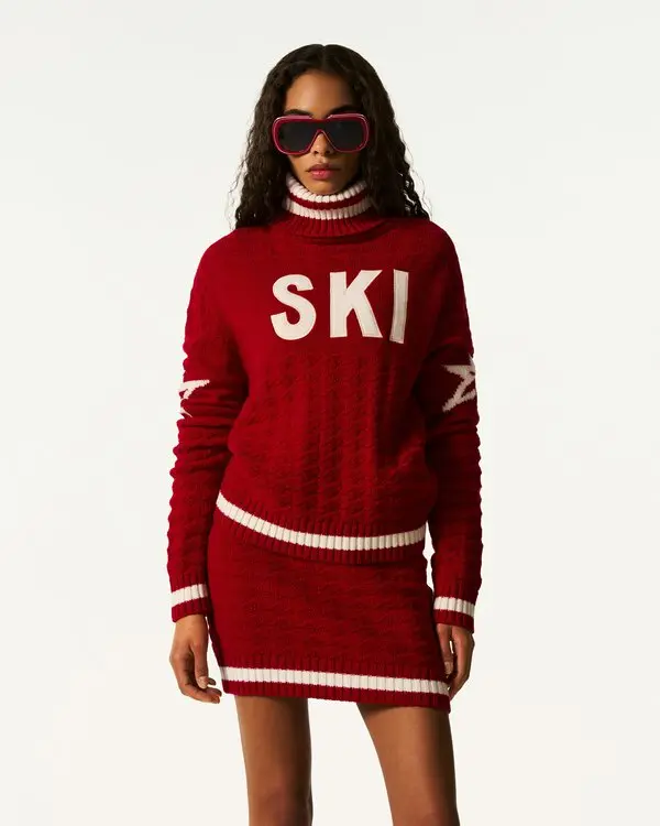 Perfect Moment Glacier Merino Wool Turtleneck Sweater