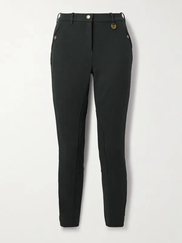 Burberry Stretch-cotton Skinny Pants - Black