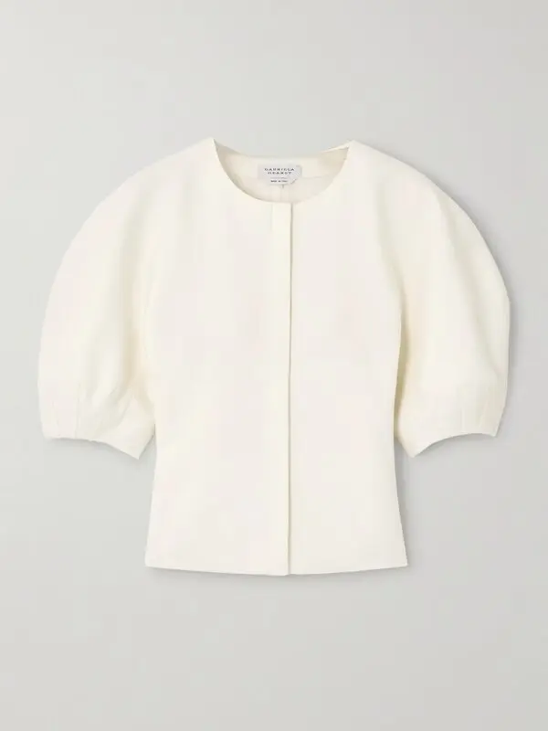 Gabriela Hearst Waverly Wool-crepe Blouse - Neutrals