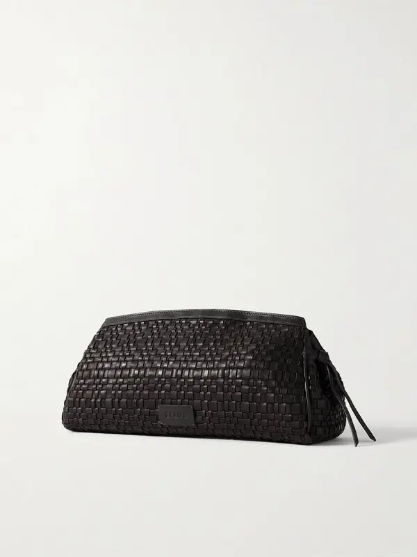 Staud Maude Woven Leather Clutch