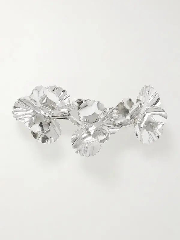 JENNIFER BEHR Pansy -plated Hair Clip - Silver