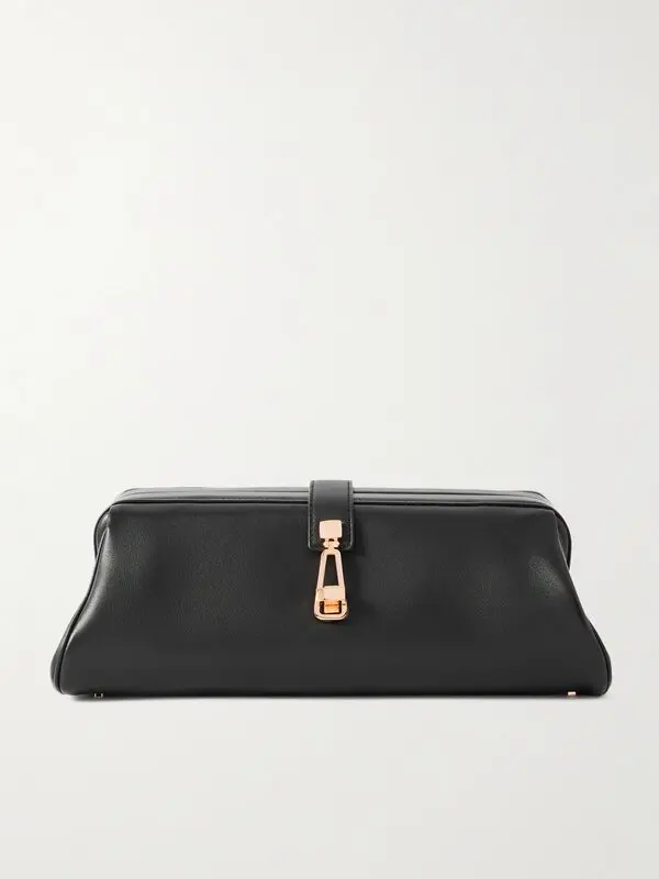 Gabriela Hearst Paola Leather Clutch - Black