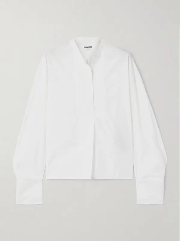 JIL SANDER Thursday Cotton-poplin Shirt - Neutrals