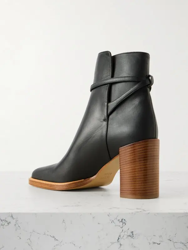 Gabriela Hearst Nina Leather Ankle Boots - Black