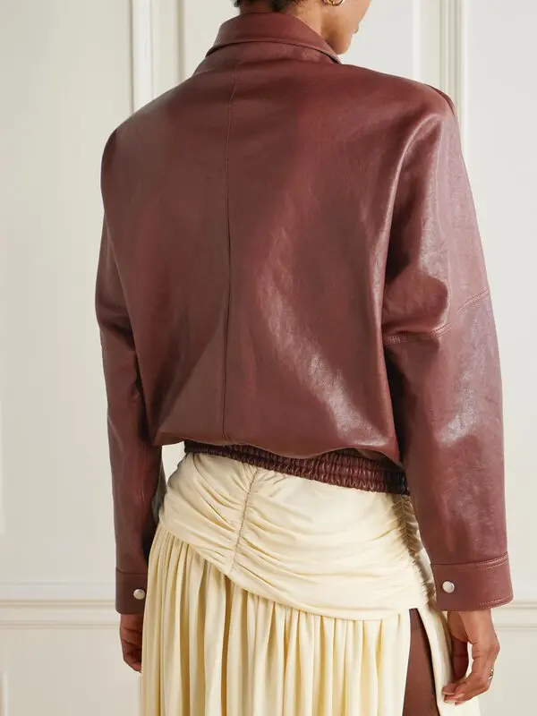 Magda Butrym Leather Jacket - Brown