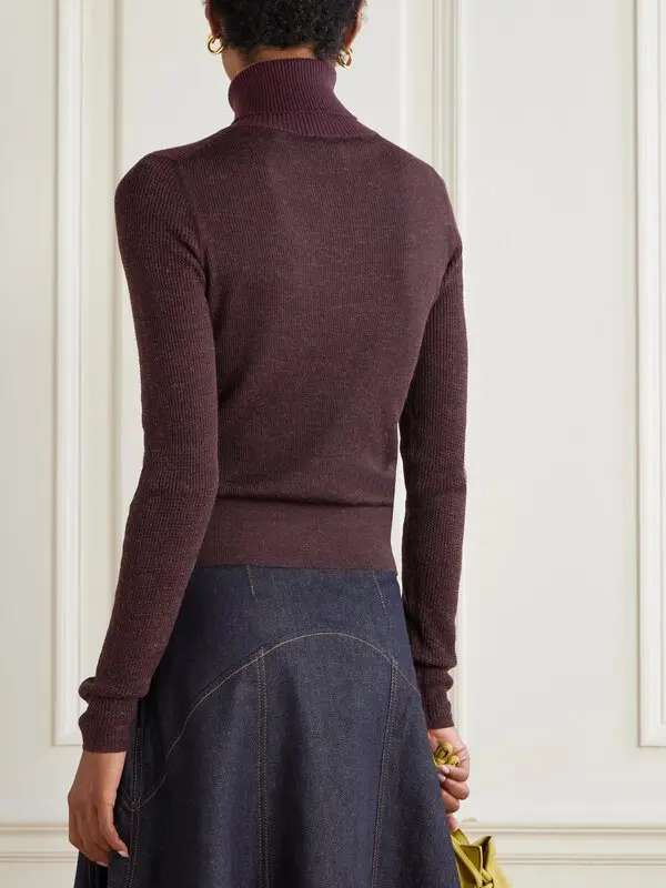 Burberry Brushed Wool-blend Turtleneck Sweater