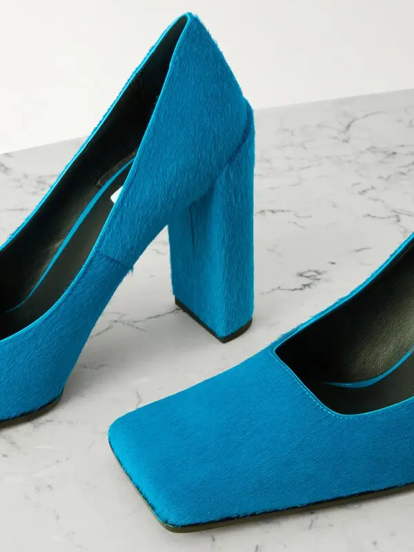 Alaïa 90 Calf Hair Pumps - Blue