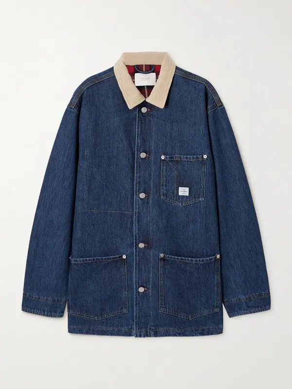 Aimé Leon Dore Corduroy-trimmed Denim Chore Jacket