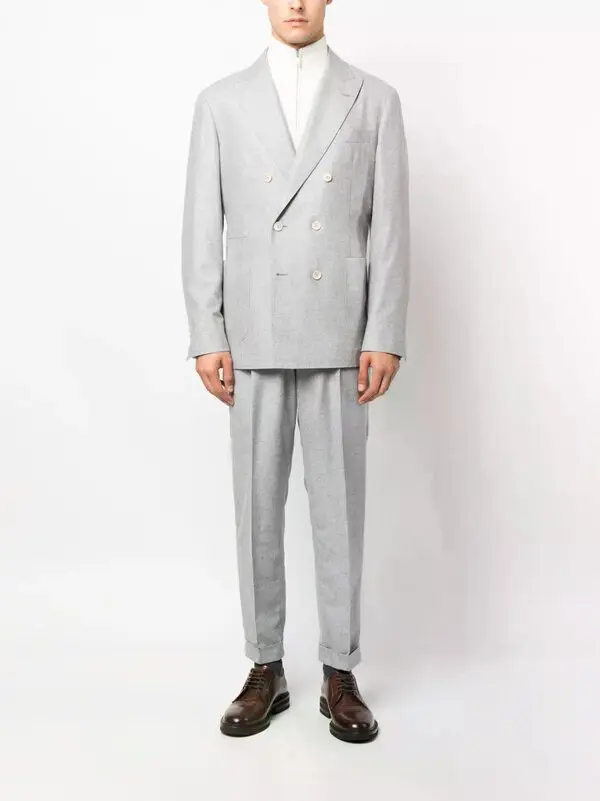 Brunello Cucinelli Double Breasted Wool Blazer