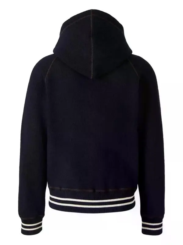 WALES BONNER Hooded Wool Cardigan