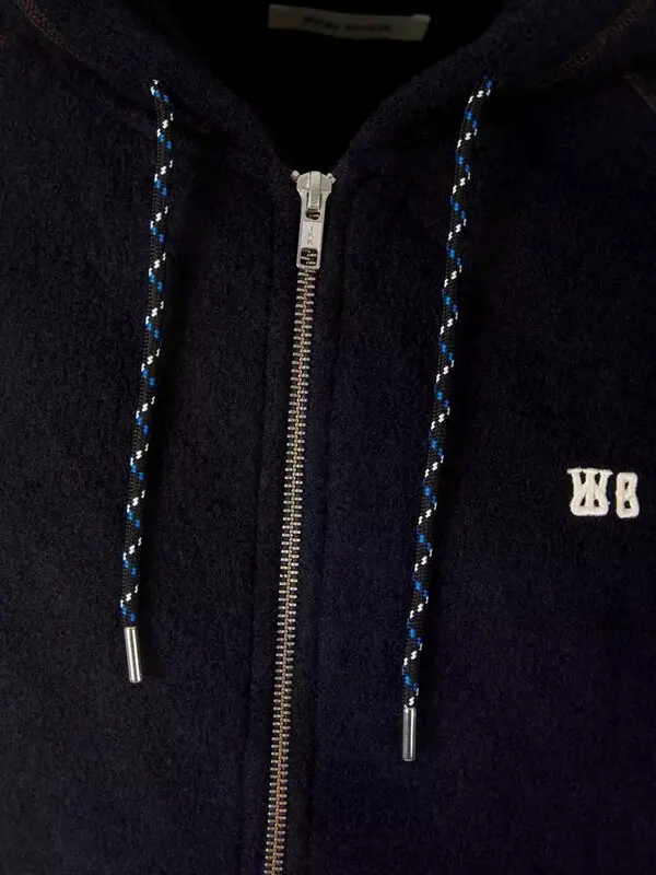 WALES BONNER Hooded Wool Cardigan