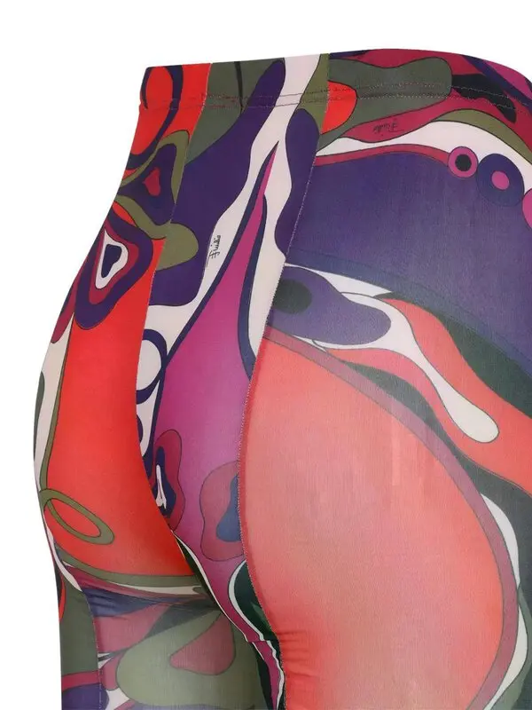 Emilio Pucci Abstract-print Tights - Red