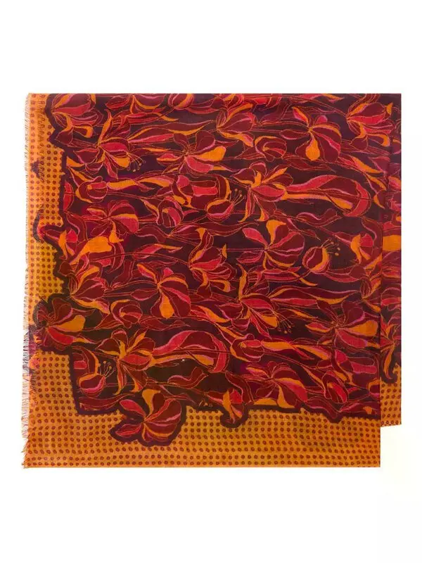 Malìparmi Geometric-pattern Scarf - Orange
