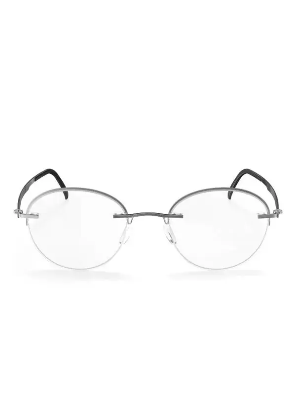 SILHOUETTE Rimless Oval Eyeglasses - Grey