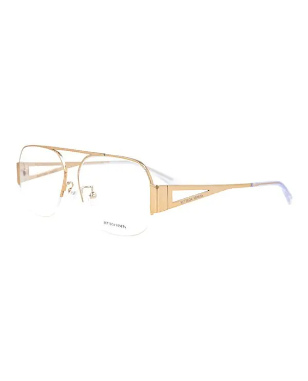 Bottega Veneta Aviator Eyeglasses - Gold/transparent (bv1067o