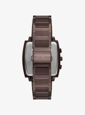 Michael Kors Square Stainless Steel Bracelet Watch - Brown