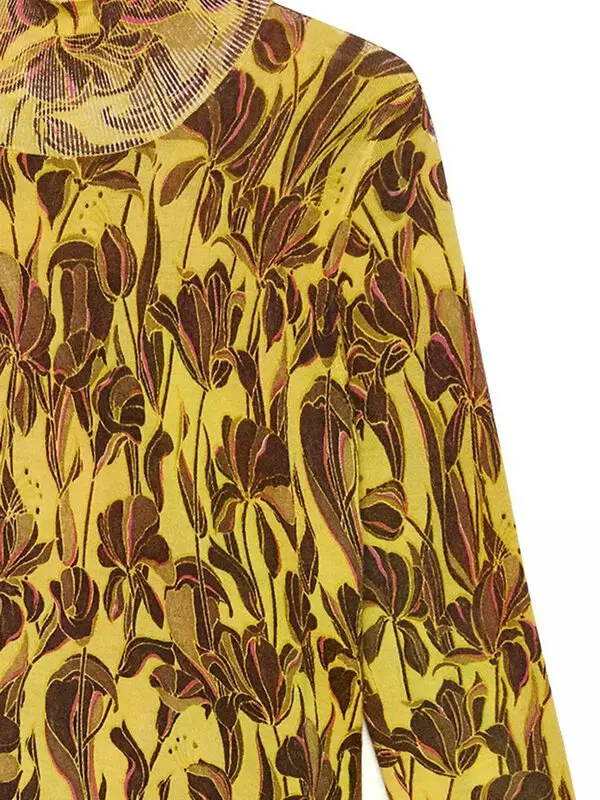 Malìparmi Floral-print Turtleneck Top