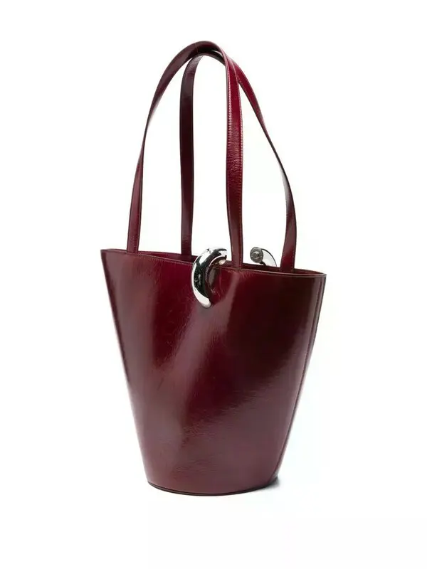 Jacquemus Le Bambola Moyen Leather Bucket Bag - Red