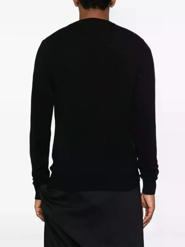 Play Comme Des Garcon Logo-patch Sweater - Black