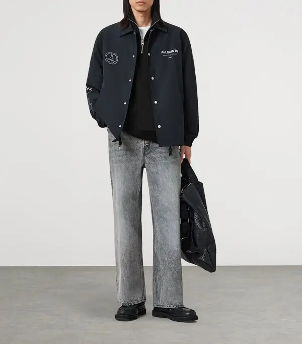 ALLSAINTS Cotton Underground Half-zip Sweatshirt - Black