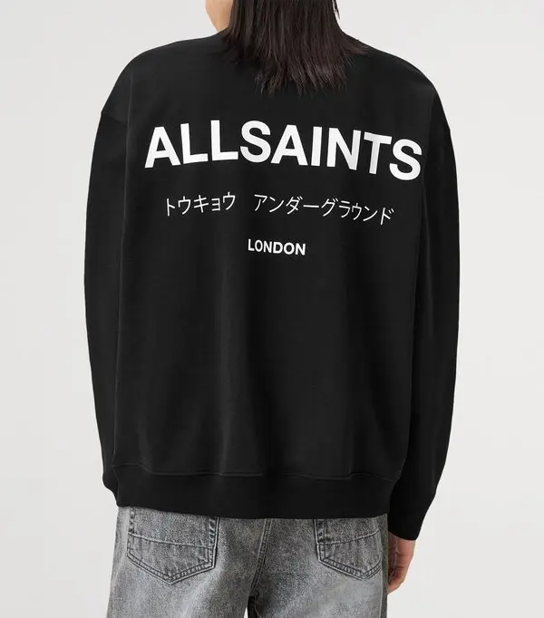 ALLSAINTS Cotton Underground Half-zip Sweatshirt - Black
