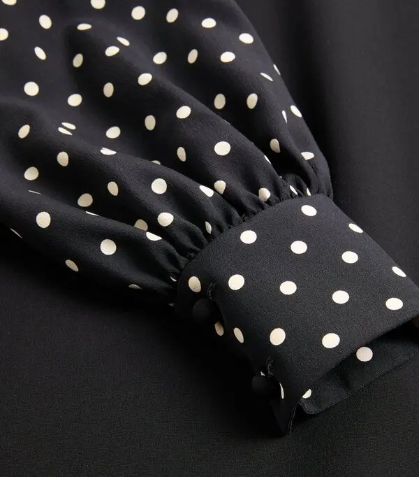 Valentino Garavani Silk Polka-dot Midi Dress