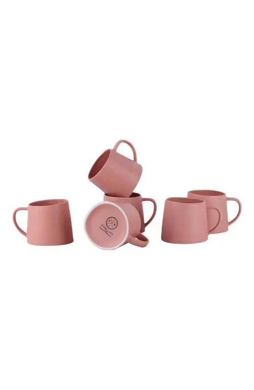 STONE + LAIN Delilah Porcelain 6-piece Mug Set - Terracotta