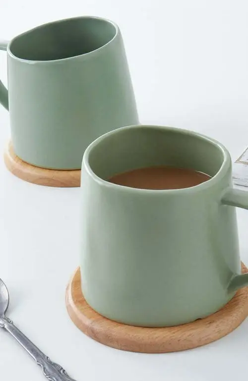 STONE + LAIN Delilah Porcelain 6-piece Mug Set - Terracotta