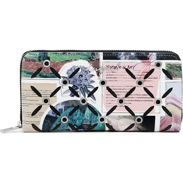 Desigual Grommet Zip-around Wallet - Off White