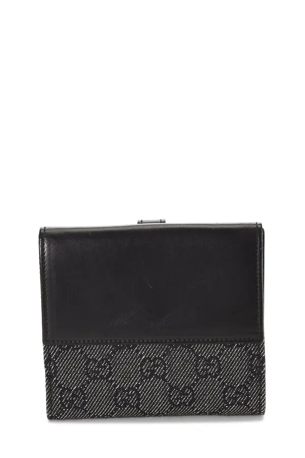 Gucci Gg Denim Jackie Compact Wallet