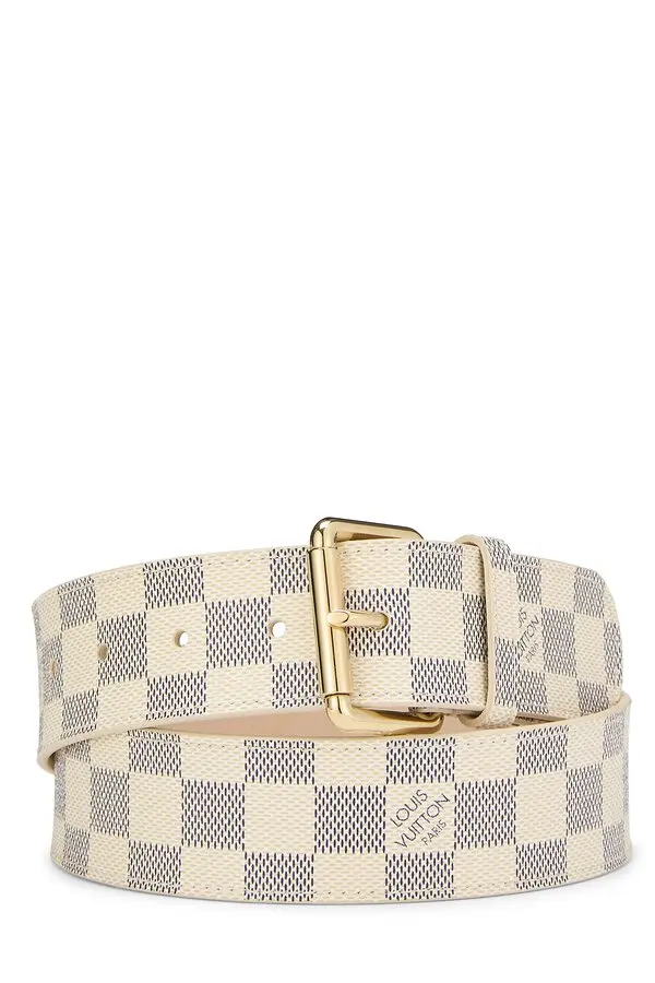 LOUIS VUITTON Damier Azur Pochette Solo 34 Belt