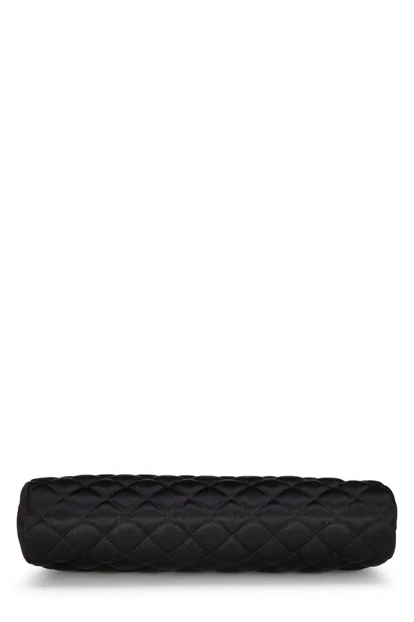 Chanel Quilted Satin Kiss Lock Clutch