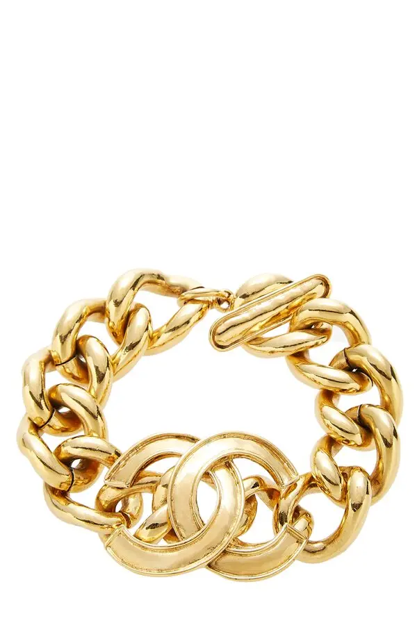 Chanel Vintage Cc Chain Bracelet - Gold