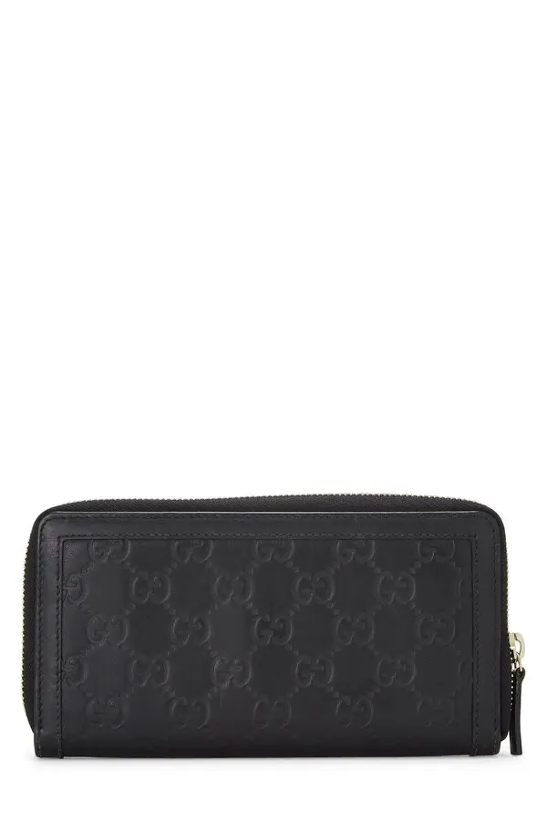 Gucci Ssima Britt Zip Around Wallet - Black